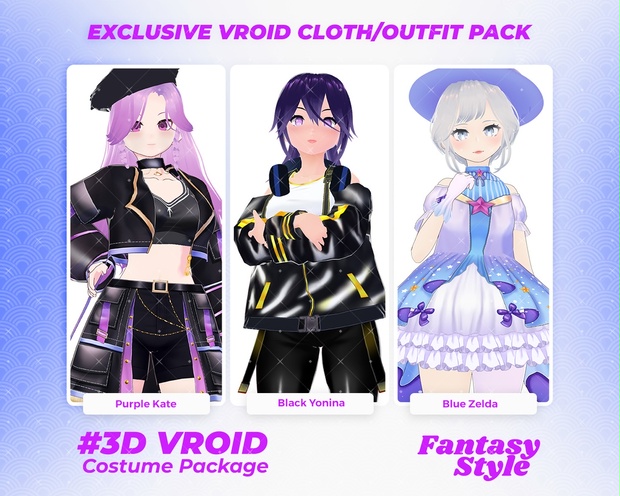 3D VRoid Outfit Pack Fantasy & Enchanted Style for VRoid Models | VRoid ...