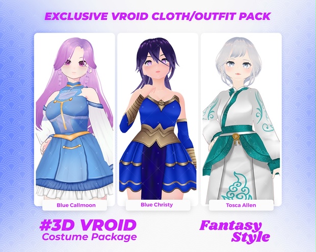 3D VRoid Outfit Pack Enchanted & Fantasy-Themed Costumes for VRoid ...