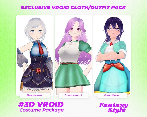 3D VRoid Fantasy Academy Outfit Pack Magical Uniform & Enchanted Style ...