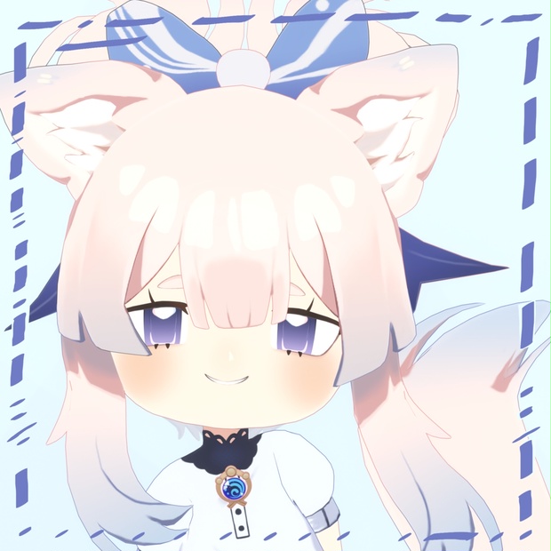 [free] ||FANART|| kokomi chibi || vsf+fbx model - ravenn - BOOTH