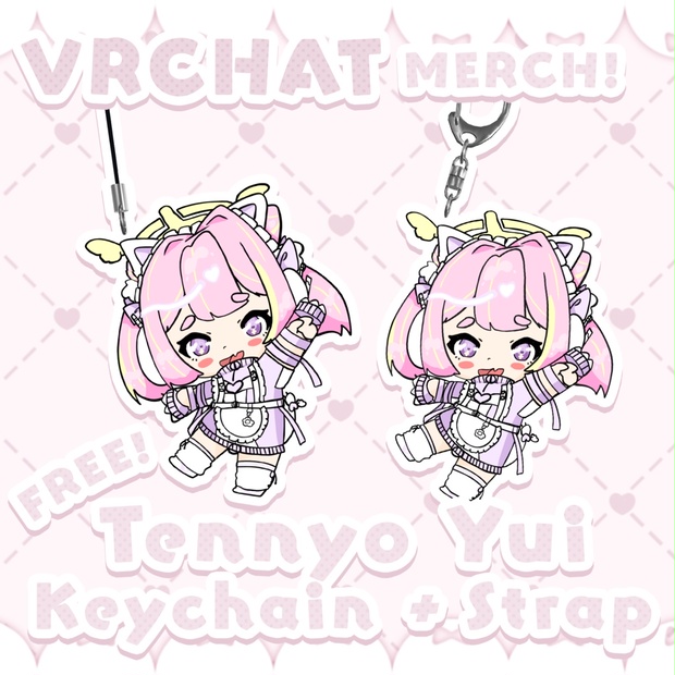 FREE Tennyo Yui VRChat KEYCHAIN - PHONE STRAP / 無料 キーホルダー - 携帯ストラップ ...