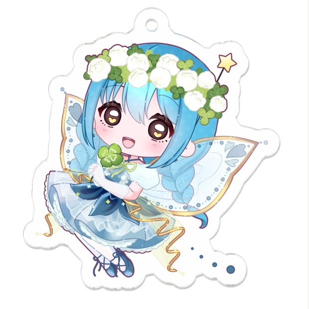 クローバーの妖精キリヤ/アクリルキーホルダー - Sweet Lapin Clover - BOOTH