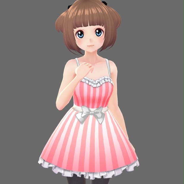 Pink Vroid Dress - kawaiisphynx - BOOTH