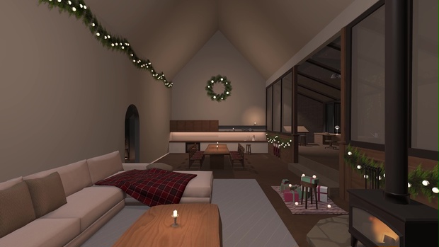 【VRChat】House_02 -Christmas Ver - neru001 - BOOTH