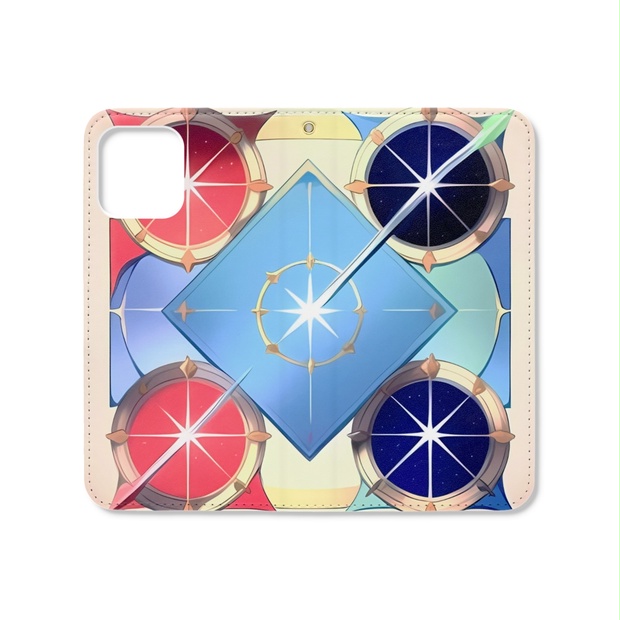 「朱碧七星剣」七星剣蓮AIイラストアート作品iPhone12ケース - shichiseiken-renショップ - BOOTH