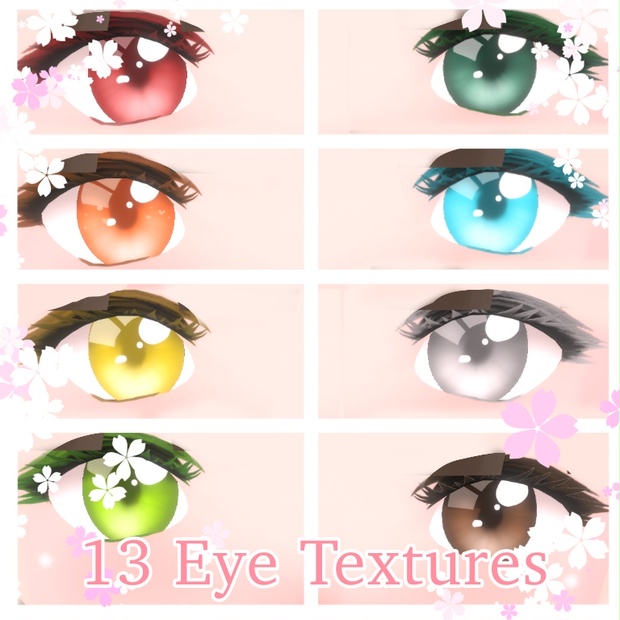 13 VRoid Colorful Eye Textures by krzyp czak - ༺♡༻ Daisies ༺♡༻ - BOOTH