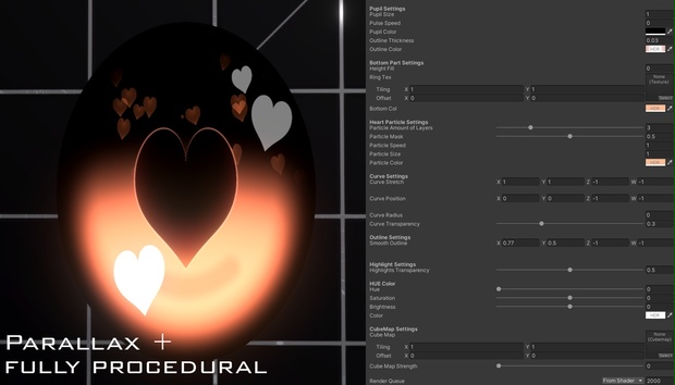 Heart Eye Shader - VRChat - DocMe - BOOTH