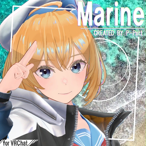 Marine ｣ 3D avatar for VRChat - P-Port - BOOTH