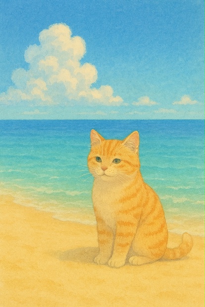 とらのすけと夏の海 - nekoshop-123 - BOOTH