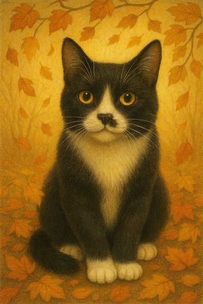 秋色のまなざし 〜黒白猫ふうた〜 - nekoshop-123 - BOOTH