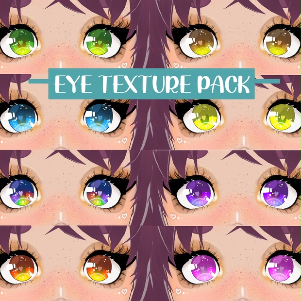 Eye Texture Pack for VRoid Studio 3D VTuber Model Iris - peachlovecraft ...