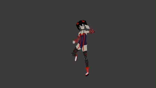 Retro Clown Girl 3d Vtuber model - psxweeb - BOOTH