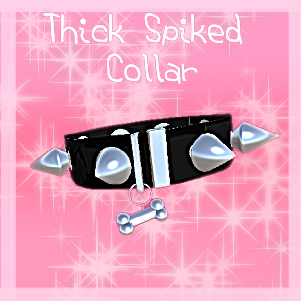 Thick Spiked Collar - Lil Pink Devil - BOOTH