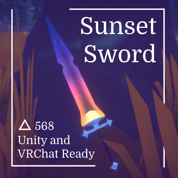 [3D/VRC] Sunset Sword - Paintably - BOOTH