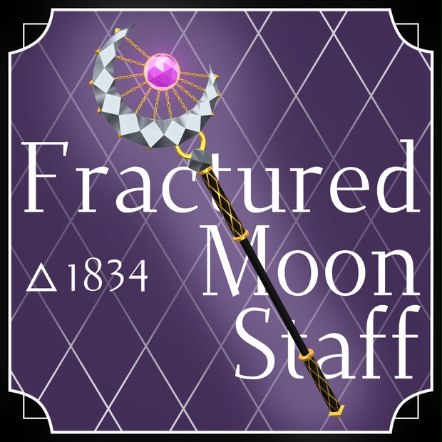 Fractured Moon Staff - 魔法の月の杖 - Paintably - BOOTH