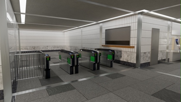 【3DCG】改札ゲート/地下道キット - hiromu-3dcg - BOOTH