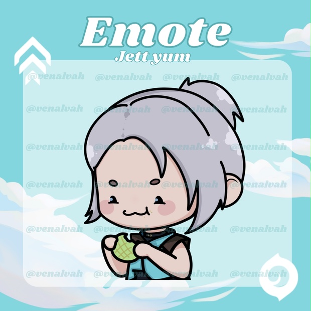 【Twitch Emote】jett yum valorant emote twitch emotes - venalvah - BOOTH