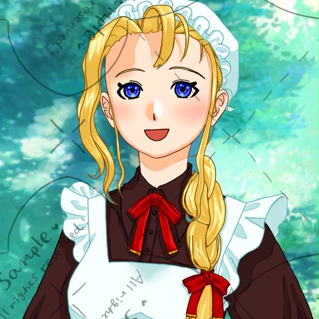 IRIAM(イリアム)用 メイドさん 立ち絵 PSD付き素材別け無し - 薄紅葵/Bluemallow - BOOTH