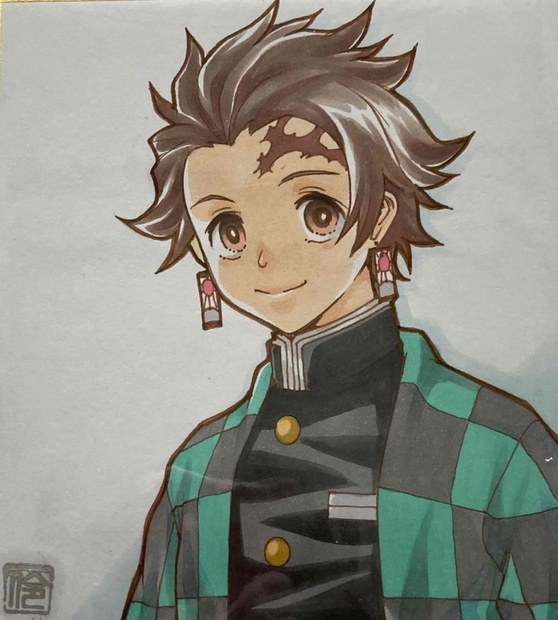 炭治郎アナログ原画イラスト - rei-rokugatsu - BOOTH