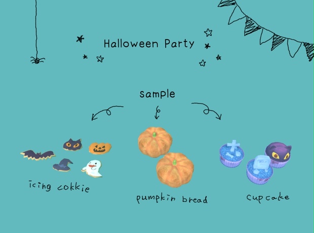 ハロウィンパーティ3Dモデル Halloween Party 3Dmodel - GAME-LABO - BOOTH