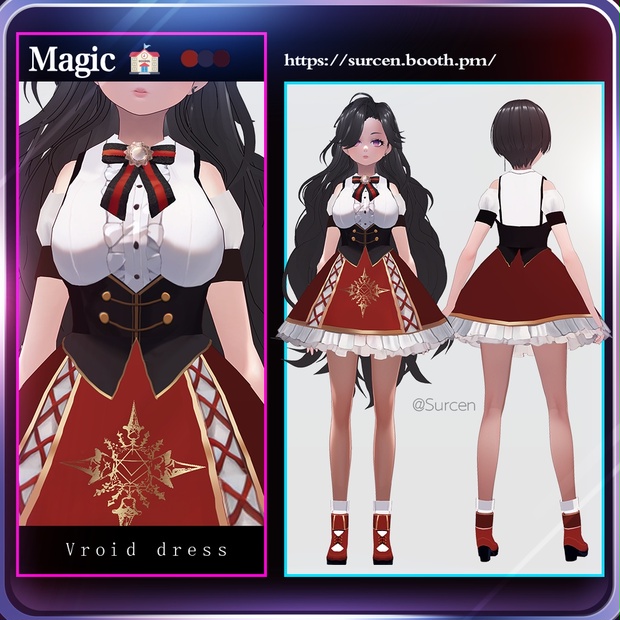[Vroid] Lolita / 3 Color / Magic School Uniform - Surcen - BOOTH