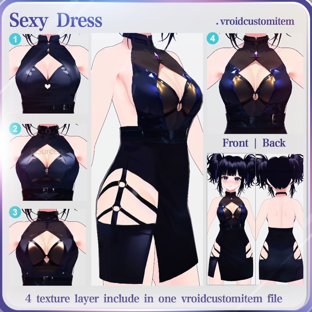 [Vroid] 4 Style Sexy dress / Nightclub - Surcen - BOOTH
