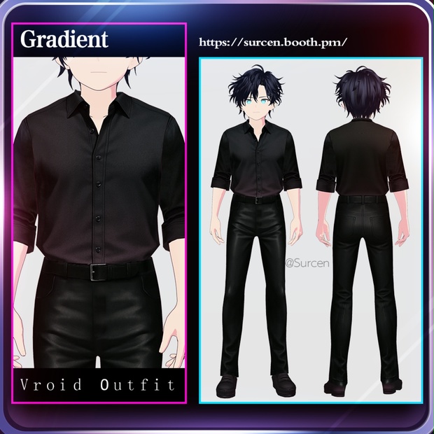 [Vroid] Men Casual Wear / Gradient - Surcen - BOOTH