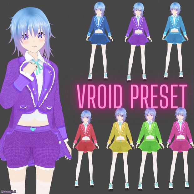 VRoid Clothes Idol Suit / VRoid custom item preset and textures - Sirius Blu3 - BOOTH