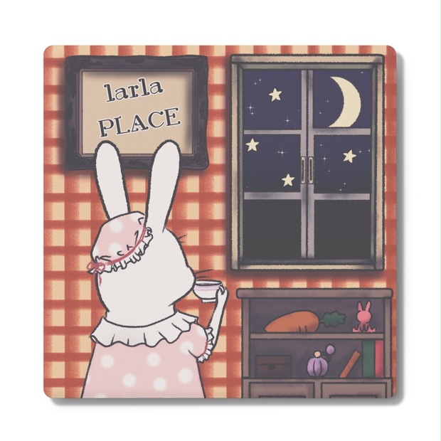 真夜中のうさぎコースター - LARLA SHOP - BOOTH