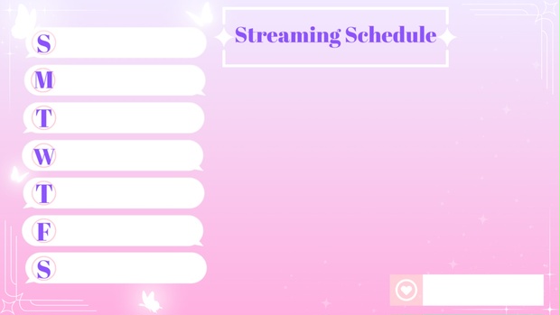 Free to Use streaming assets//Stream Schedule//Customizable Assets ...