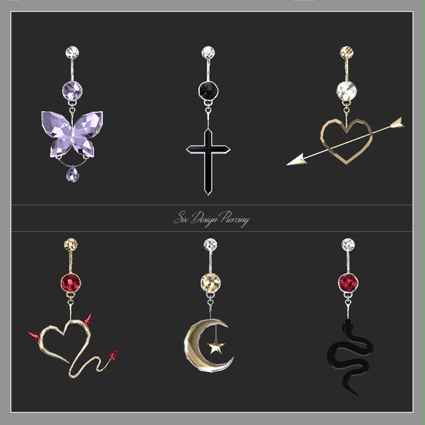 simple belly piercing [moe,selestia 用] - NAUGHTY SHOP - BOOTH