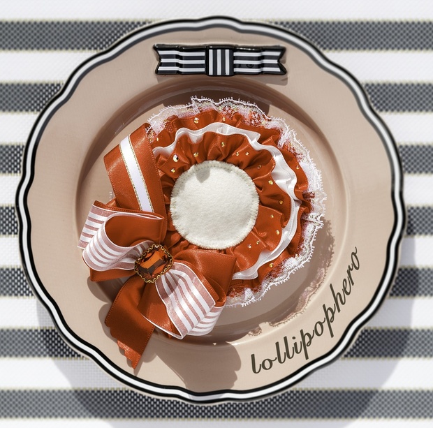 Candy rosette (red×white) - Lollipop Hero - BOOTH