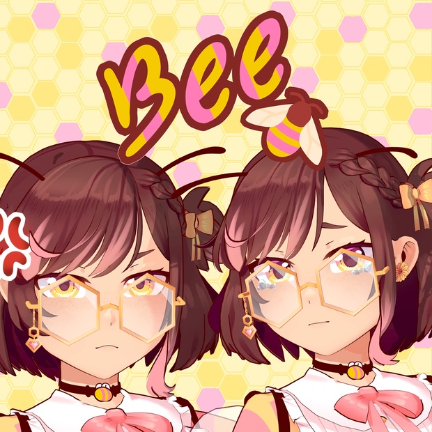 [VRC & VRM Avatar] Bee! [Base body + Iphone tracking] - Pudizu - BOOTH