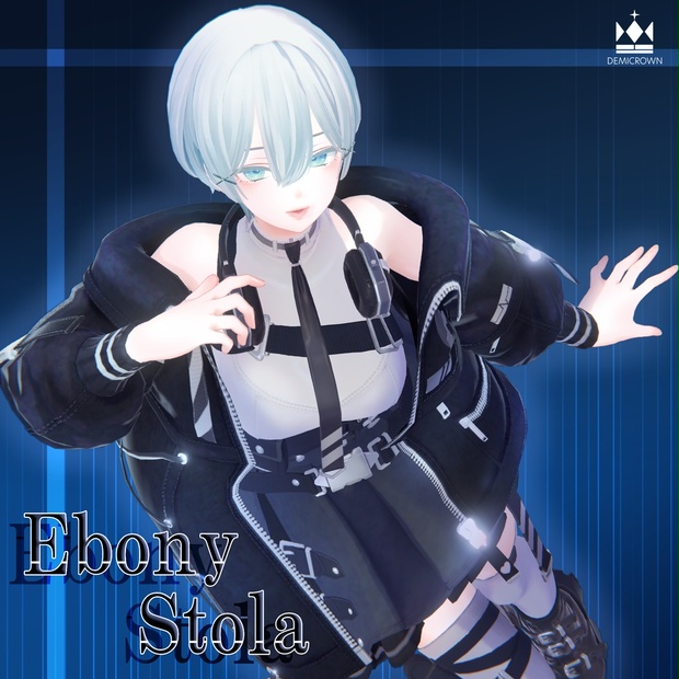 【VRChat】Ebony Stola【森羅対応】 - Demicrown - BOOTH