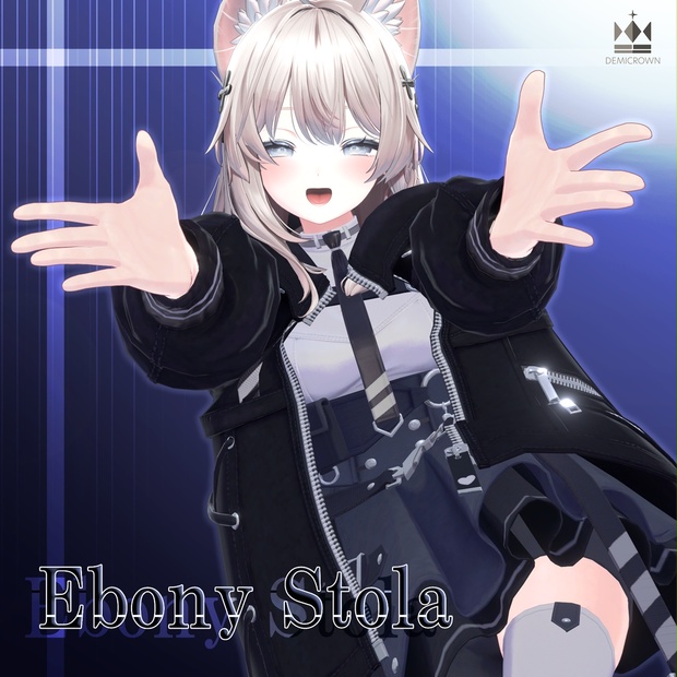 【VRChat】Ebony Stola【しなの対応】 - Demicrown - BOOTH