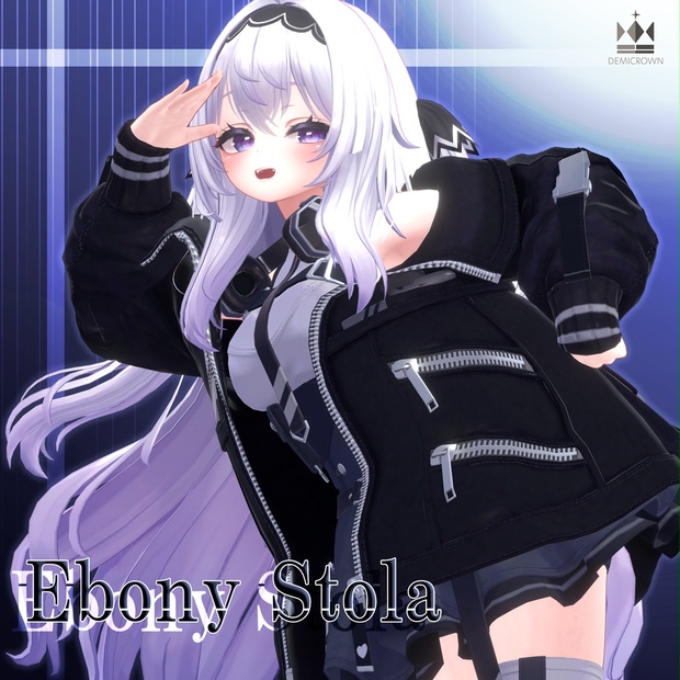 【VRChat】Ebony Stola【愛莉対応】 - Demicrown - BOOTH