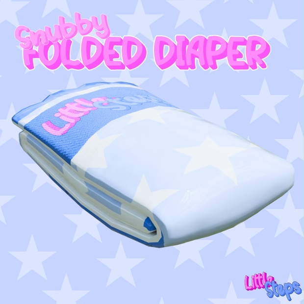 Snubby's Little Steps Folded Diaper Prop (VRC/Resonite/Blender ...