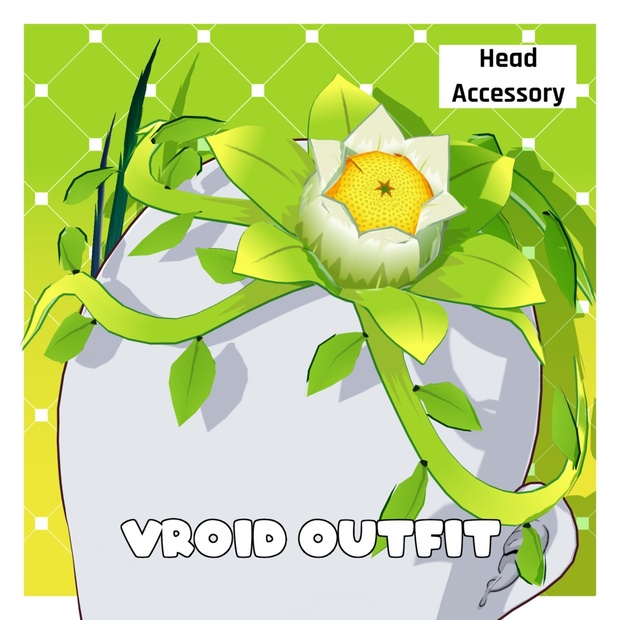 Flower Head Accessory [VRoid Outfit/衣装] - Realm of the Fish - BOOTH