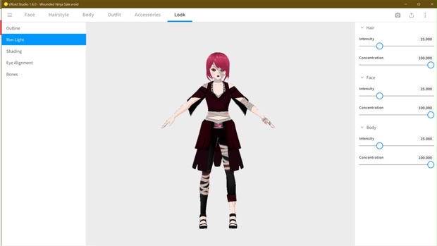 Wounded Ninja Full Vroid outfit - Aurelia Boutique - BOOTH