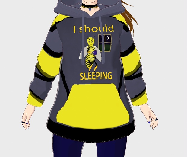 Vroid Custom Bee Hoodie w/Accessories & Hair - Aurelia Boutique - BOOTH