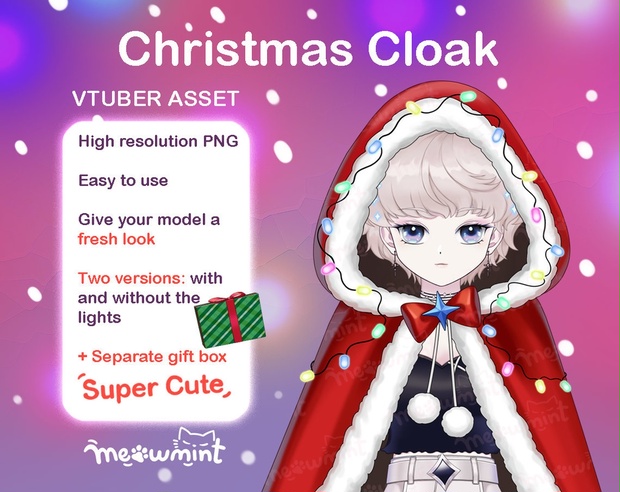 [Vtuber素材] [クリスマス] Christmas Cloak for Vtuber - meowmint - BOOTH