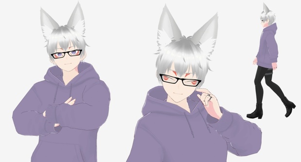PREMADE Kitsune (Fox) Male Vtuber 3D Model Ready For Use (customizable ...