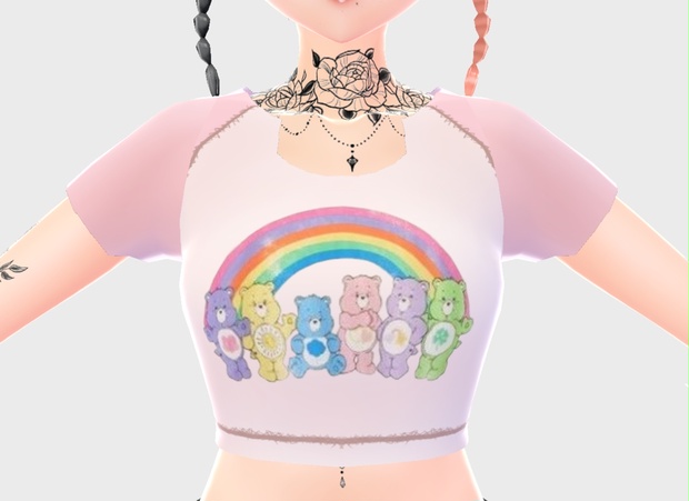 Y2K Care Bears Crop top - Duckybunbun - BOOTH