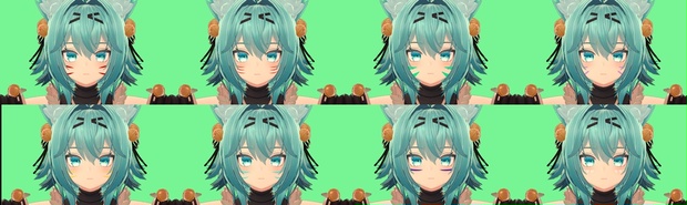 [竜胆, イヨ ] Rindo, Eyo Face Painting Texture - 月の歌 - BOOTH