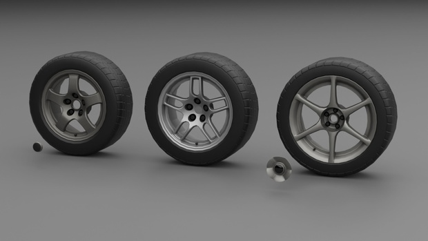 【無料】BR32 / BCR33 / BR34 ホイール 3Dモデル - gamgamCG - BOOTH