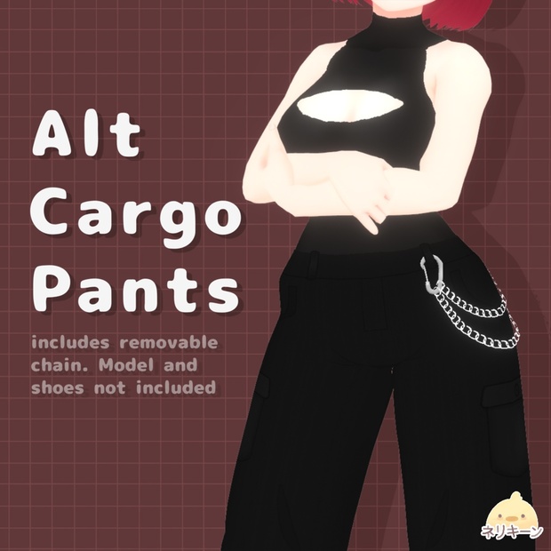 Alternative Cargo Pants with Chain - Nerikaen - BOOTH