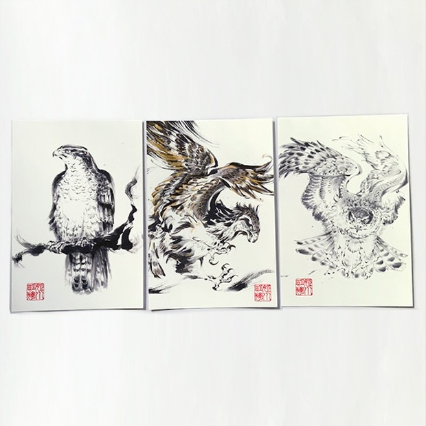 狩鷹ポストカードセットB - HIMEROU★YA - BOOTH