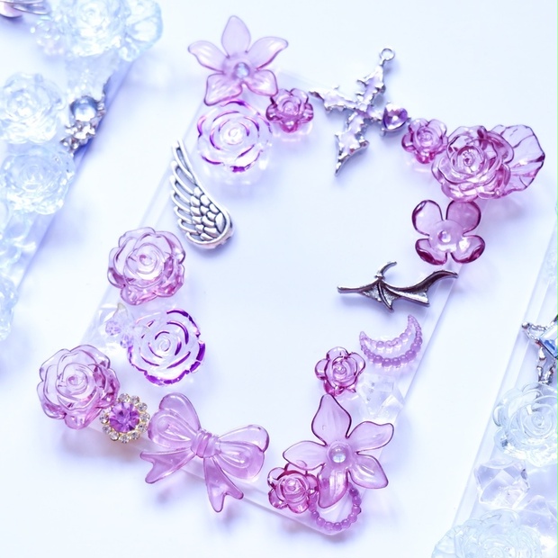 【B8】パープルのクリアトレカケース - 575757 - BOOTH