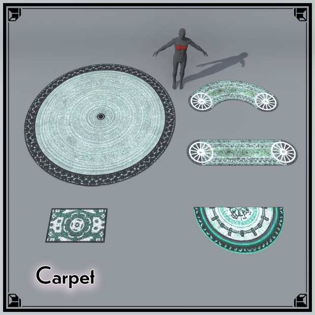 【VRChat想定】カーペット(5点) - NewRarity - BOOTH