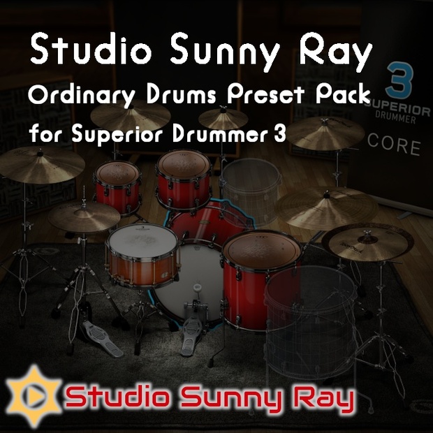 Studio Sunny Ray Ordinary Drums Preset Pack for Superior Drummer 3 - 日の当たる市場 - BOOTH